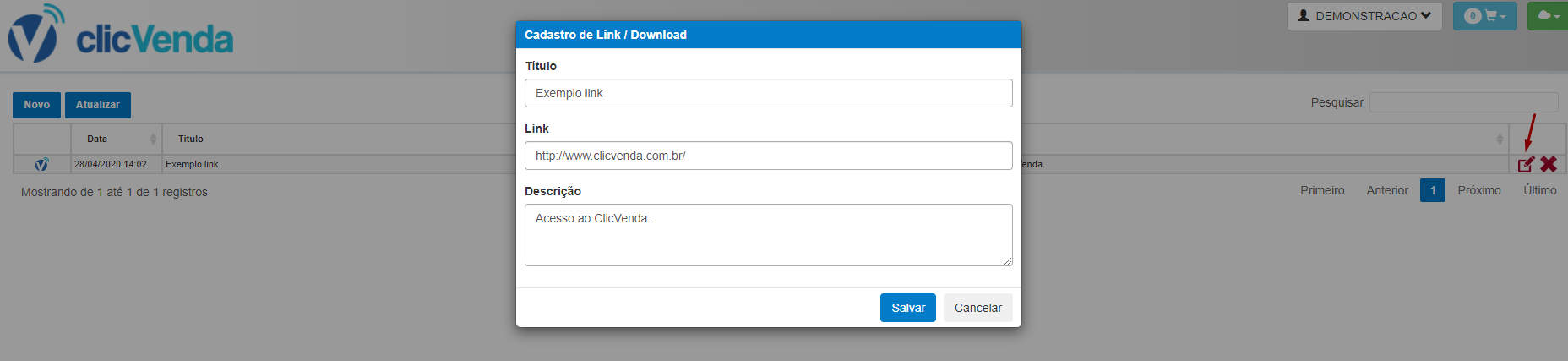 Links | Downloads | ClicVenda